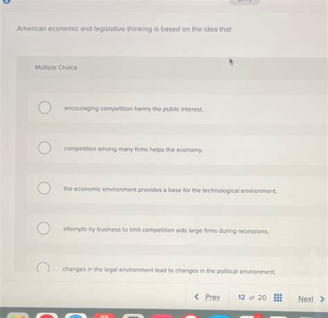 Solved American Economic And Legislative Thinking Is Based