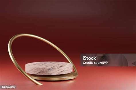 3d 렌더 아트 데코 레이션 골드 링 배경 대리석 텍스처 실린더 받침대 연단 쇼케이스 스탠드 Mockup 건축가에 대한 스톡 사진 및 기타 이미지 Istock