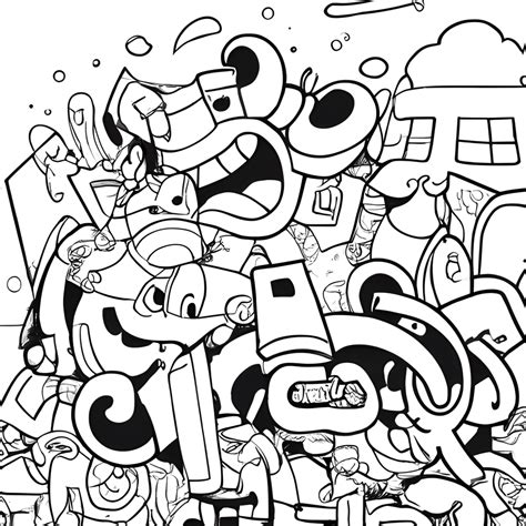 Cool Graffiti Coloring Pages Fun And Free