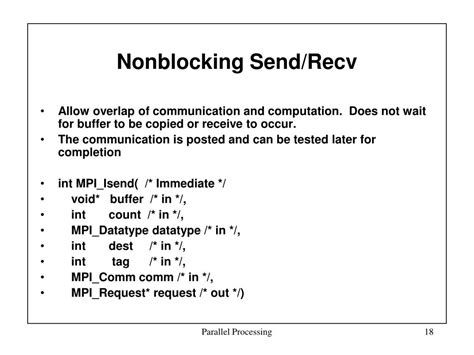 Ppt Parallel Processing Cs 667 Lecture 9 Advanced Point To Point Communication Powerpoint