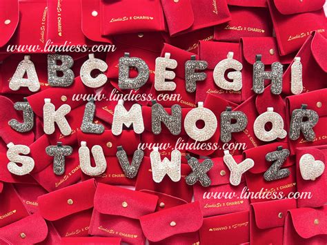Lindiess X Charis Bling Bling Abc Initial Bag Charm