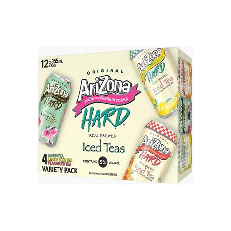 Arizona Hard Iced Teas Variety Pack 12 Cans Bsw Liquor