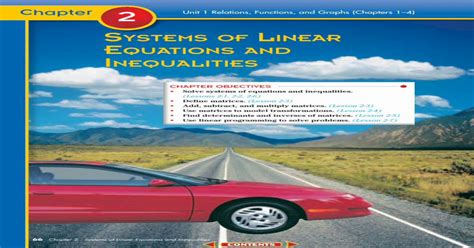 Pdf Chapter 2 Systems Of Linear Equations And Inequalities 68 Chapter 2 Systems Of Linear