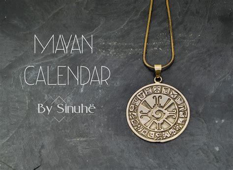 Pendentif Calendrier Maya Bijoux Aztèques Pendentif Amulette Bijoux