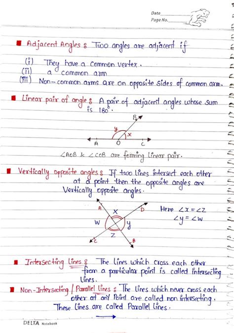 Lines And Angles Notes Pdf Class 9th Lines And Angles Notes PDF