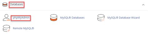How To Access Phpmyadmin In Cpanel Eukhost