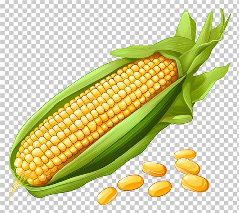 Corn Yellow Corn Cob With Husk And Kernels PNG Clipart Agricultural Product Botanical