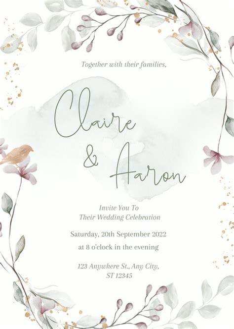 Page 9 Free Custom Rustic Wedding Invitation Templates Canva
