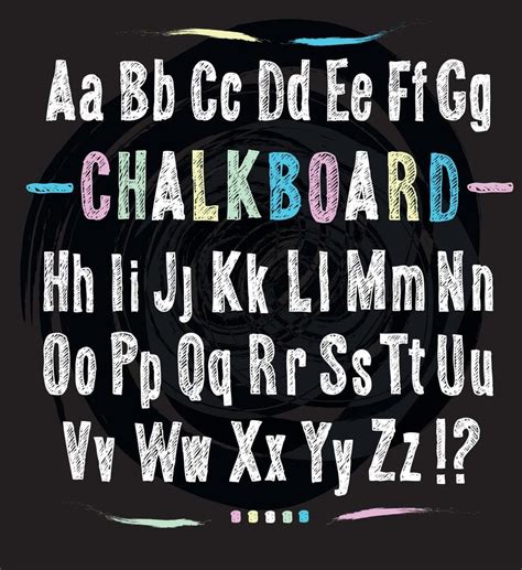 Chalkboard Font Hand Draw Alphabet 13166871 Vector Art At Vecteezy