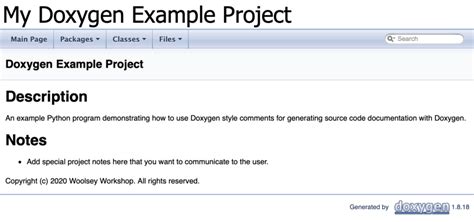 Documenting Python Programs With Doxygen Woolsey Workshop