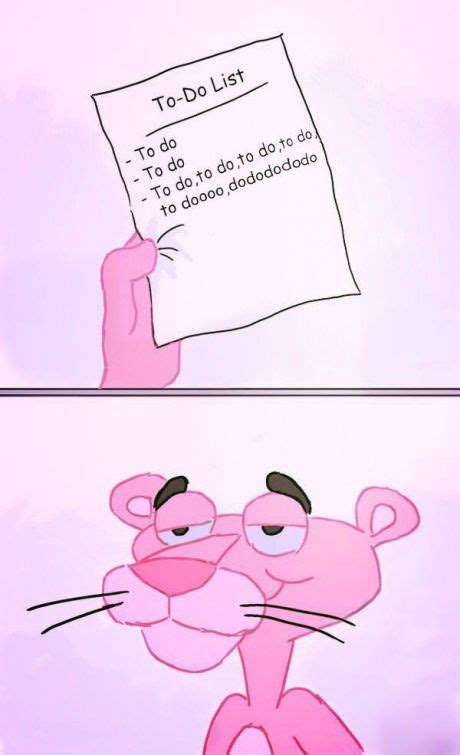 To Do List Funny Pictures Hilarious Pink Panther Cartoon