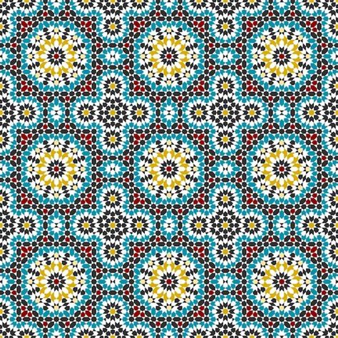 Seamless Geometric Arabic Zellij Pattern