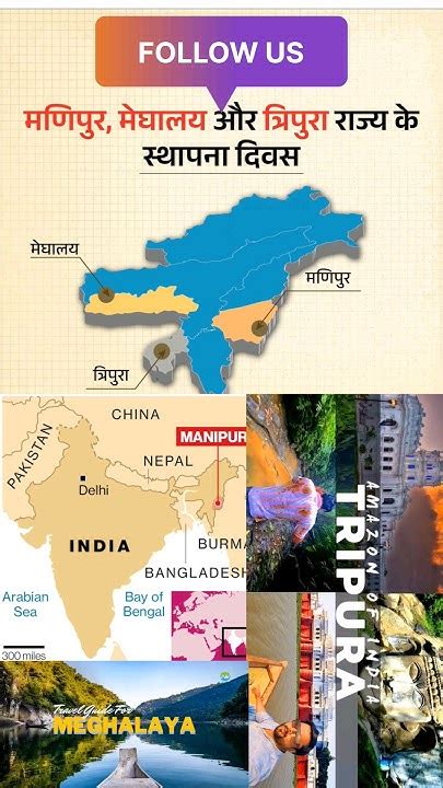 मणिपुर मेघालय और त्रिपुरा राज्य के स्थापना दिवस Shortsmanipur