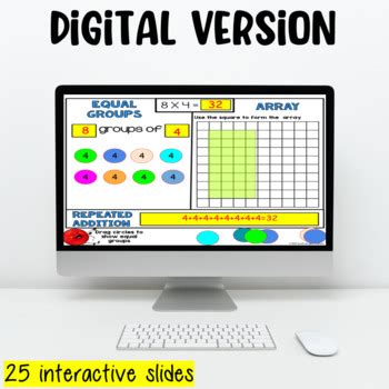 Multiplication With Equal Groups Arrays And Repeated Addition TPT