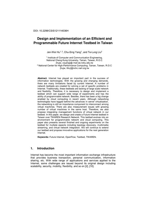 Pdf Design And Implementation Of An Efficient And Programmable Future