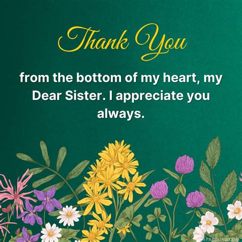 60 Thank You Sister Messages And Best Quotes