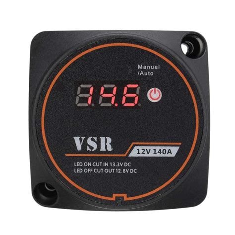 Voltage Sensitive Split Charge Relay Digital Display Vsr 12v 140a For Camper Car Rv Yacht Smart