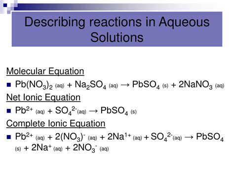 Describing Reactions In Aqueous Solutions Molecular Ionic And Net My Xxx Hot Girl
