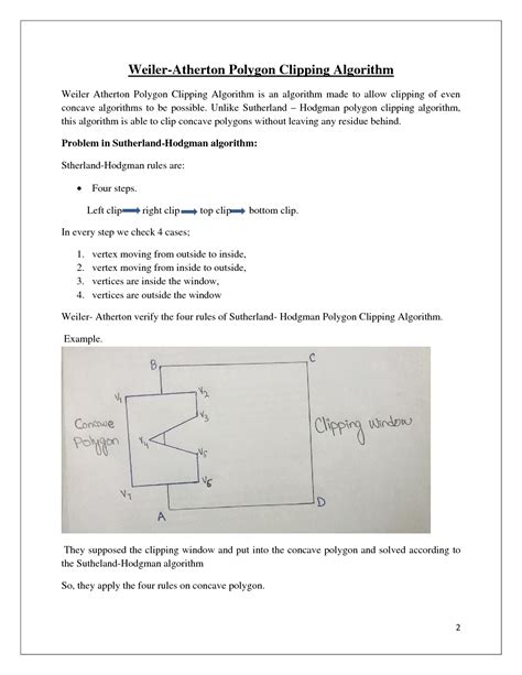 Solution Weiler Atherton Polygon Clipping Algorithm And Cyrus Beak