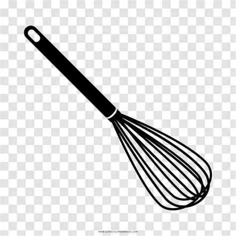 Whisk Coloring Book Drawing Broom Black And White Kitchen Utensil