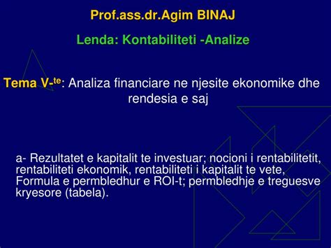 Ppt Profassdragim Binaj Lenda Kontabiliteti Analize Powerpoint