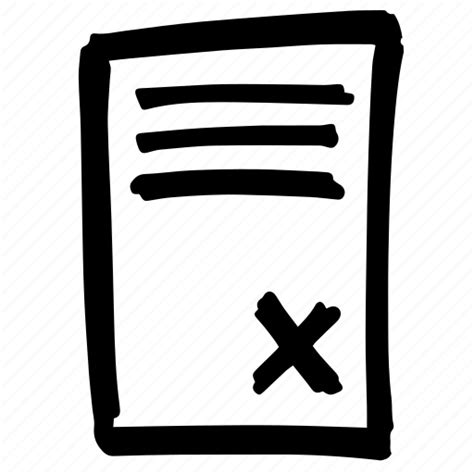 Document File Illustration Invoice Marker Nonapproved Rejected
