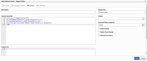 Fig 5 Writing The Javascript Code On The Front End Using Administrative Tool