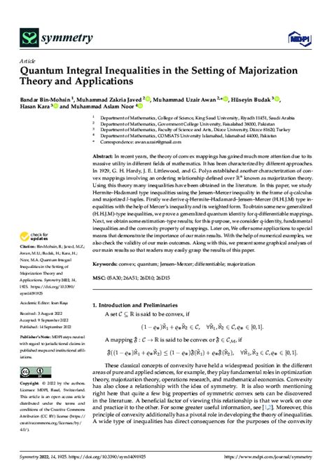 Pdf Quantum Integral Inequalities In The Setting Of Majorization Theory And Applications