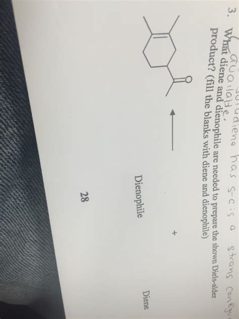 Solved What Diene And Dienophile Are Needed To Prepare The