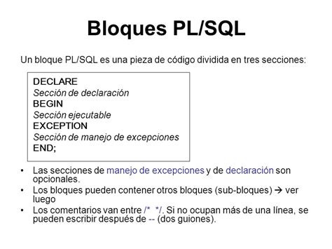 Introducción Al Lenguaje Pl Sql 2018