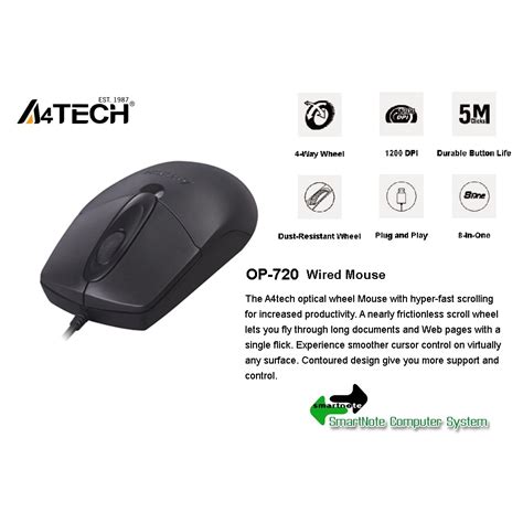 A4tech Op 720 Optical Usb Mouse Black Shopee Philippines