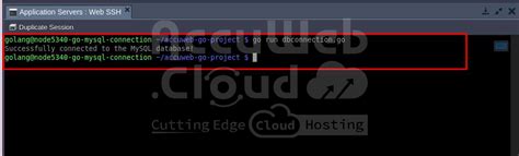 Connect Mysql Or Mariadb With Go Lang On Accuwebcloud