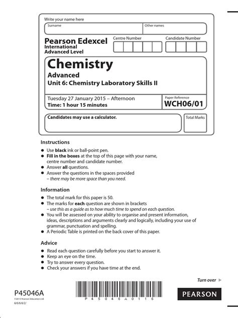 Edexcel A Level Chemistry Unit 6 January 2015 Pdf Redox Ammonia