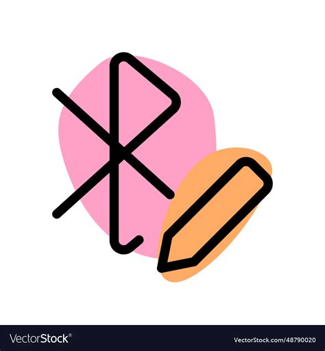 Editing The Name In Bluetooth Option Royalty Free Vector