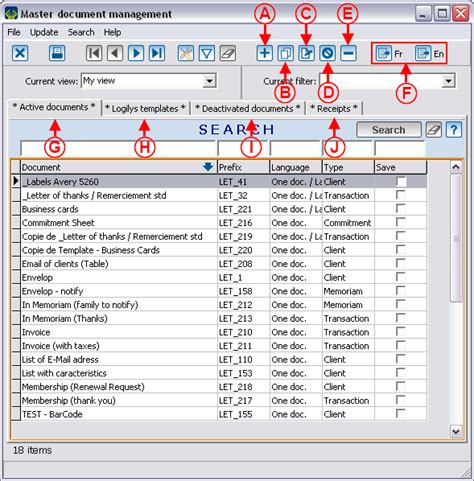 Document Master List