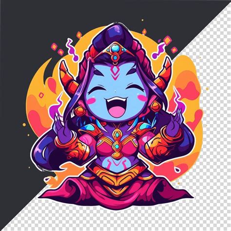 Premium Psd Adorable Girl Mascot Character Image Cute Game Character