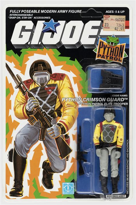 Hakes Gi Joe 1989 Python Patrol Python Crimson Guard V2 Series 834 Back Carded