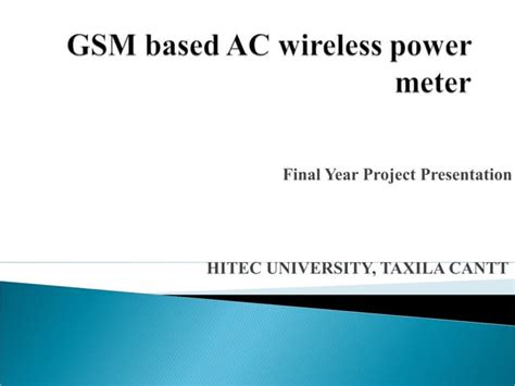 Automatic Meter Reading System Ppt