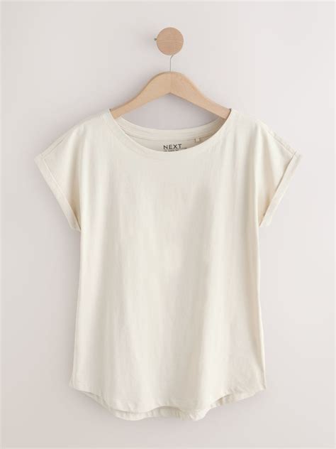 Buy Beige Cap Sleeve Cotton T Shirt From Next Usa