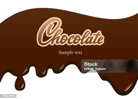 초콜릿 손을 그려 문자 광고 포스터 포장 메뉴 카페 디자인 다크 초콜릿에 고립 된 흰색 배경 떨어지는 녹기에 대한 스톡 벡터 아트 및 기타 이미지 Istock