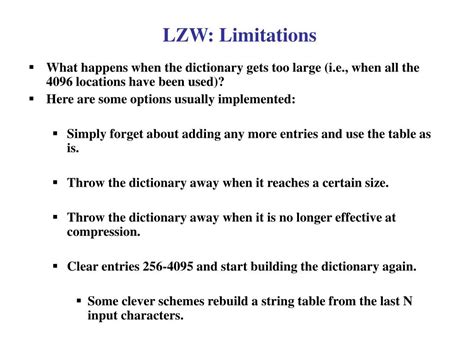 Ppt Lempel Ziv Welch Lzw Compression Algorithm Powerpoint Presentation Id 578842