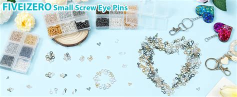 Fiveizero 840pcs Small Screw Eye Pins For Jewelry Making Tiny Eye Hooks With 6