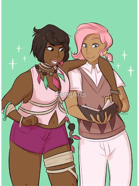 Pokemon Ilima And Olivia Metal Print By Sangarts Redbubble