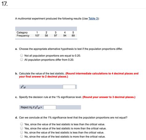 Solved A Multinomial Experiment Produced The Following Chegg