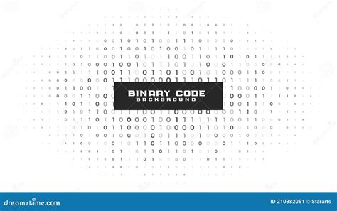 Binary Code Numbers White Background Design Cartoon Vector 210382051