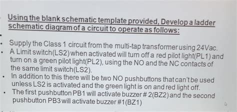 Solved Using The Blank Schematic Template Provided Develop