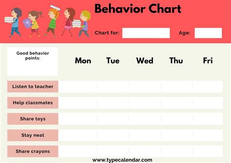 Free Printable Adhd Behavior Charts Practice Worksheet
