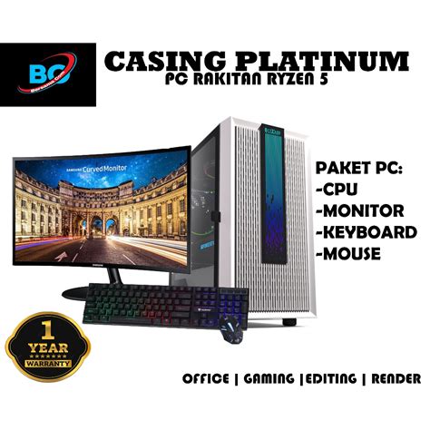 Jual Pc Gaming Fullset Amd Ryzen Ghz Ram Gb Ssd Gb