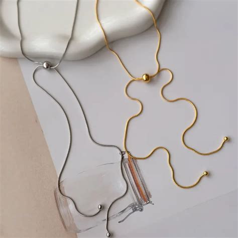 써지컬 뱀줄 스네이크 체인 Y 목걸이 롱 초커 네크리스 볼 써지컬스틸 실키 끈 길이 조절 슬라이드 여성 여자 레이어드 데일리 변색없는 무알러지 포인트 두줄 드롭 달랑이