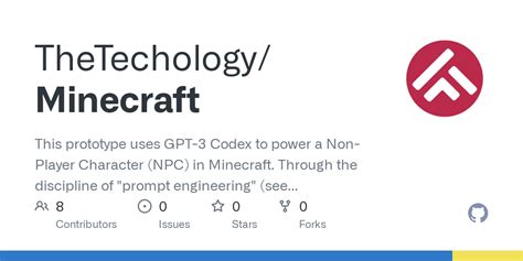 GitHub TheTechology Minecraft This Prototype Uses GPT Codex To Power A Non Player Character